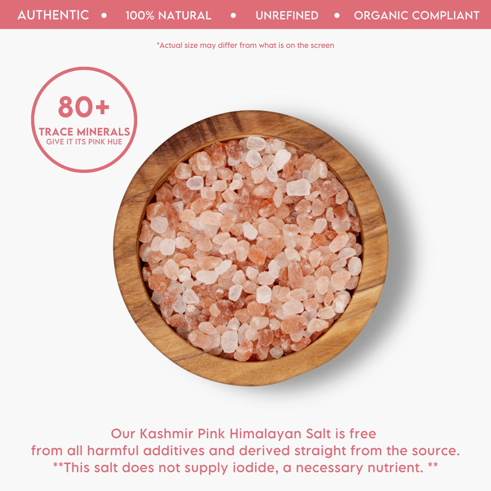 5 Lb Himalayan Pink Salt Coarse (2.0mm-3.0mm) | Free Shipping | 100% ...