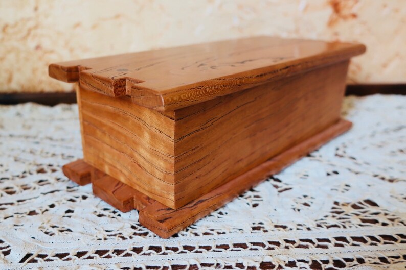 Wood Keepsake Box Gummy Cherry With Walnut Pins and Handle. - Etsy