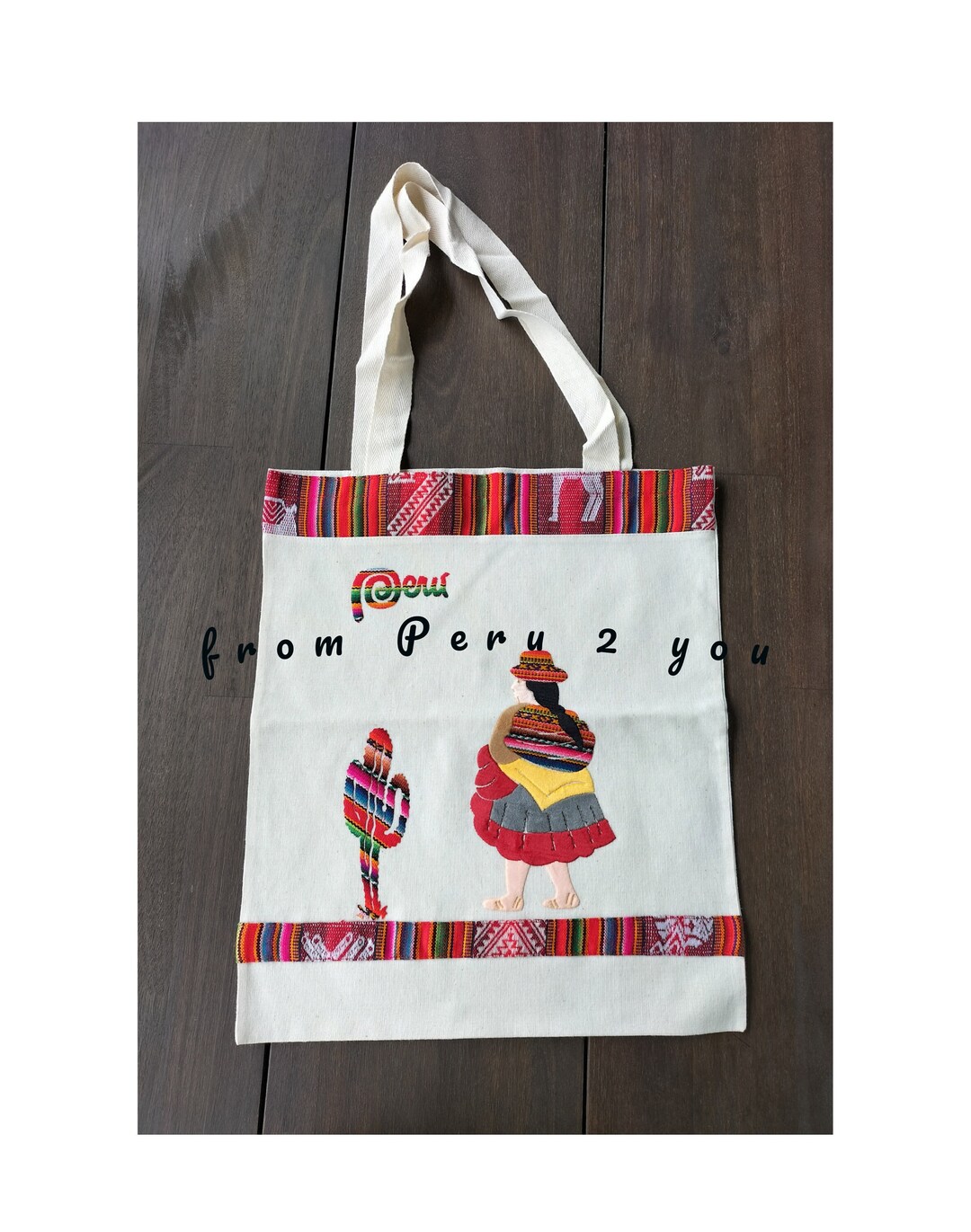 Peruvian Canvas Tote Bag: Handmade Andean Design - Etsy