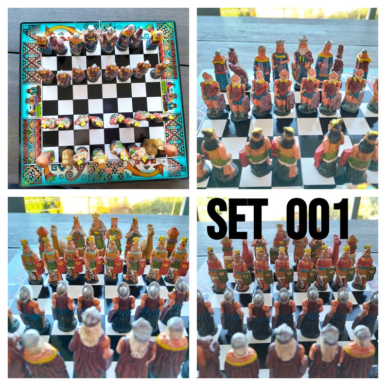 Peruvian Chess Set Incas Vs. Conquistadors - Etsy