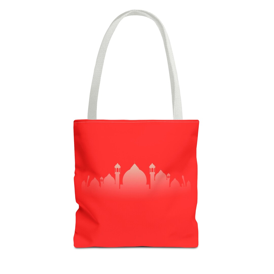 Red Bag Masjid Tote Bag - Etsy