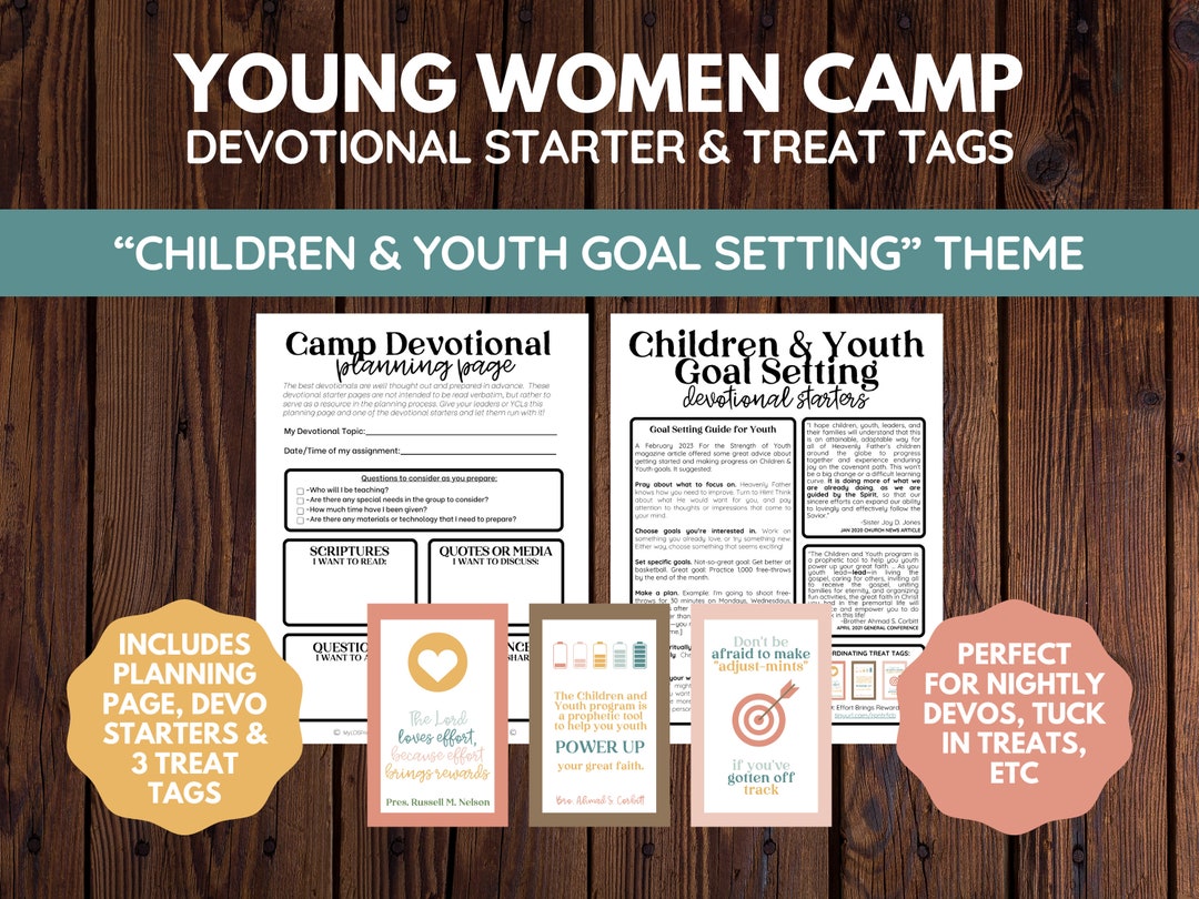 LDS Girls Camp YW Camp Devotional Starter | Children & Youth Goal ...