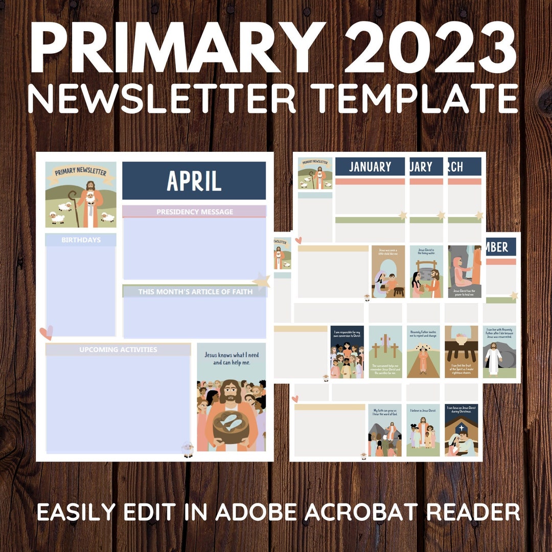 2023 Primary New Testament Come Follow Me Newsletter Kit - Etsy Canada