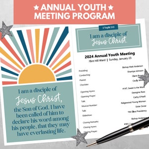 2024 I Am a Disciple of Jesus Christ Annual Youth Meeting Programs ...