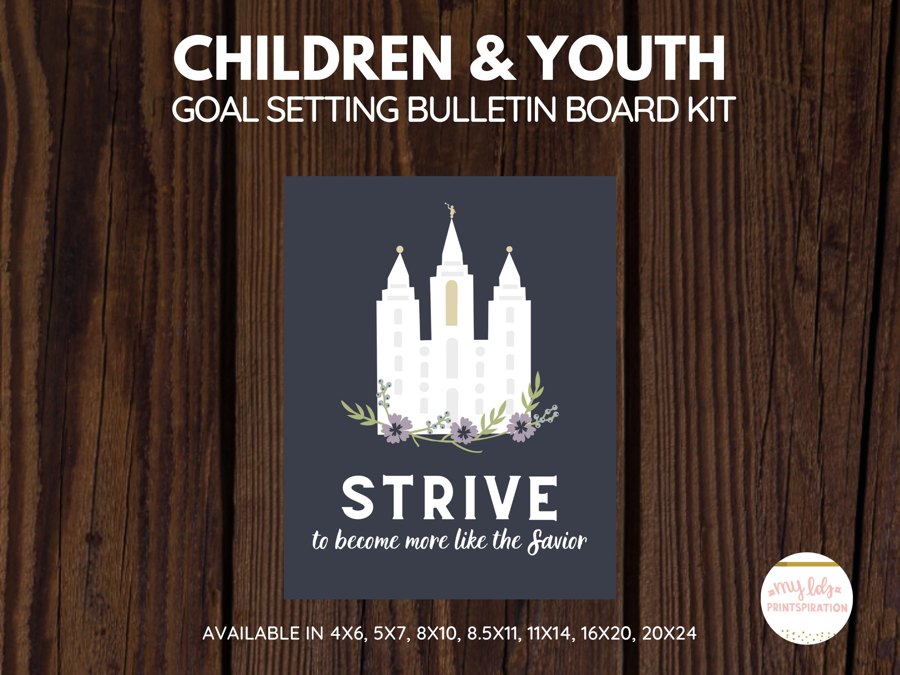 Children & Youth Initiative Goal Setting Bulletin Board Kit - Etsy