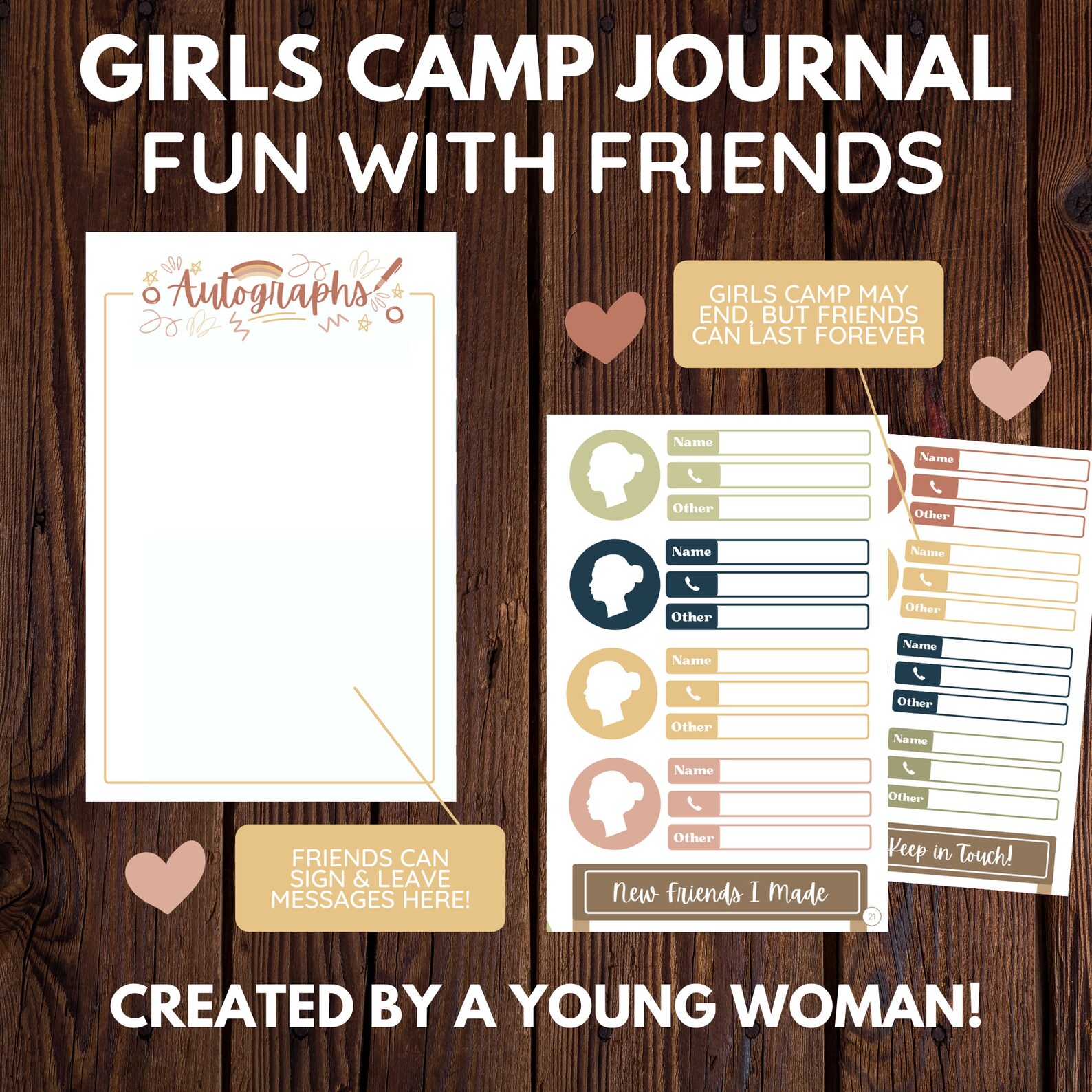 LDS Girls Camp Journal Digital Download Color or - Etsy