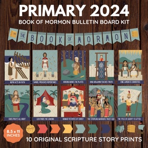 ULTIMATE 2024 Primary Book of Mormon Bundle Bulletin Board, Ministering ...