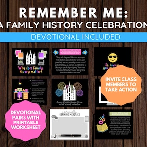 LDS Family History Celebration | Remember Me | Primary, Young Women ...