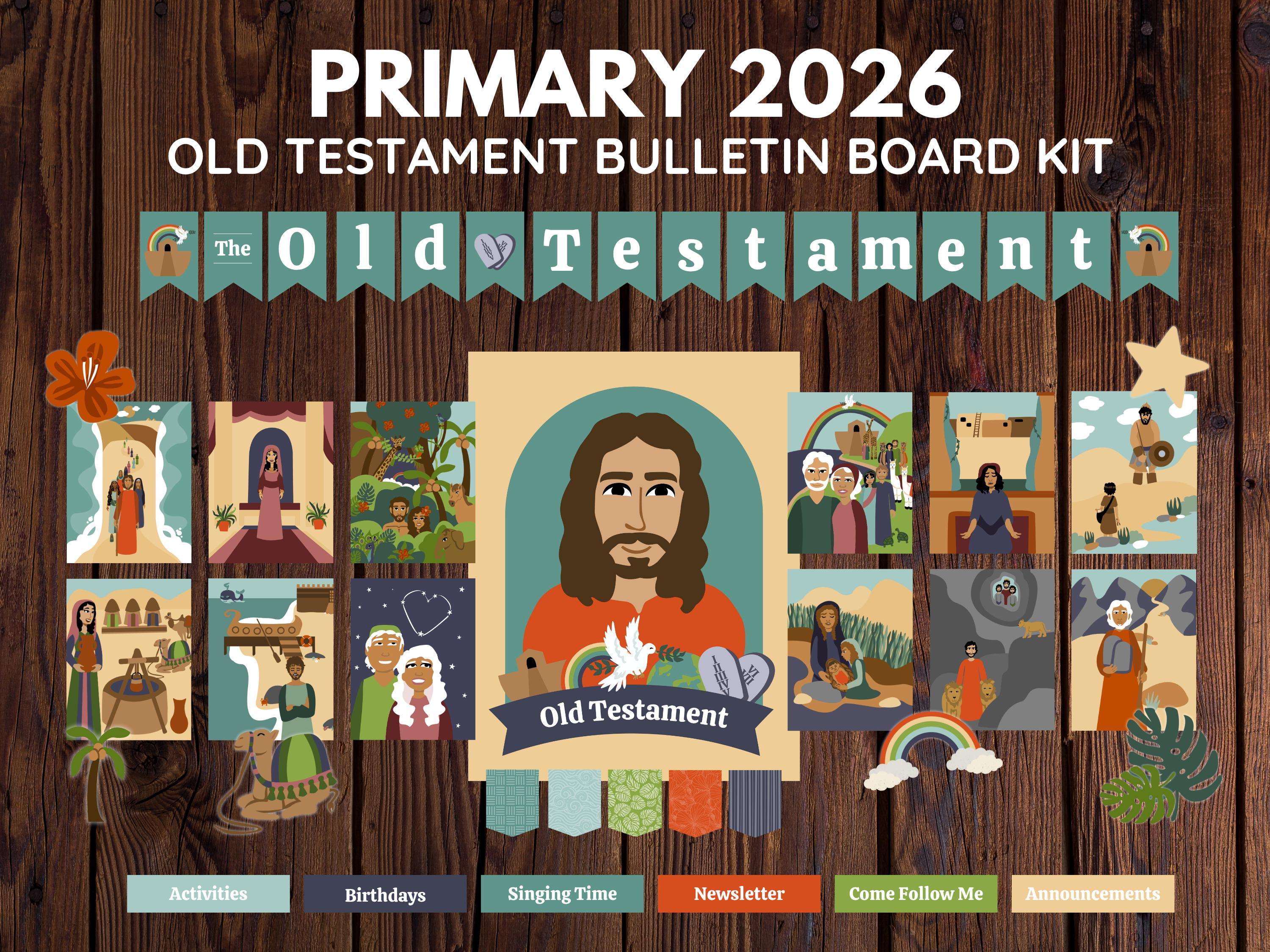 2026 LDS Primary Old Testament Come Follow Me Bulletin Board Kit ...