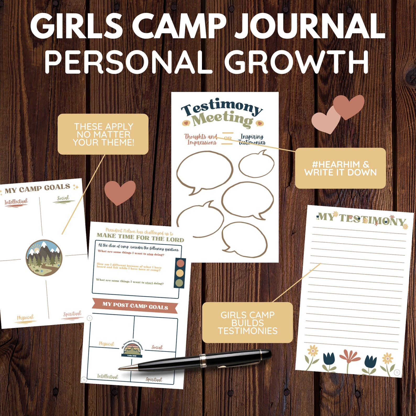 LDS Girls Camp Journal Digital Download Color or - Etsy