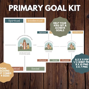 Christ Centered LDS Primary Children & Youth Goal Tracking Sheets ...