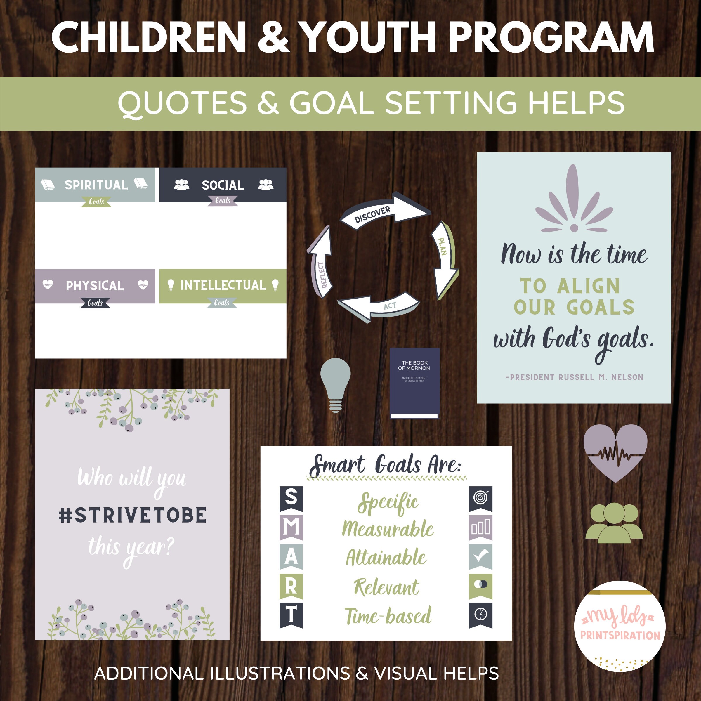 Children & Youth Initiative Goal Setting Bulletin Board Kit | Etsy