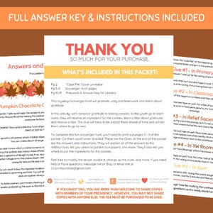 LDS Scavenger Hunt | the Thanksgiving Mystery | Gratitude Activity for ...