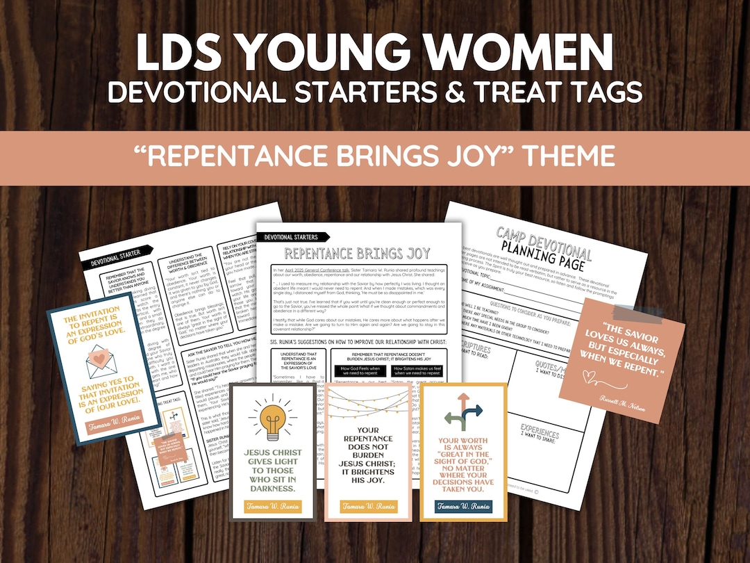 2025 LDS "repentance Brings Joy" Young Women Devotional Starters ...