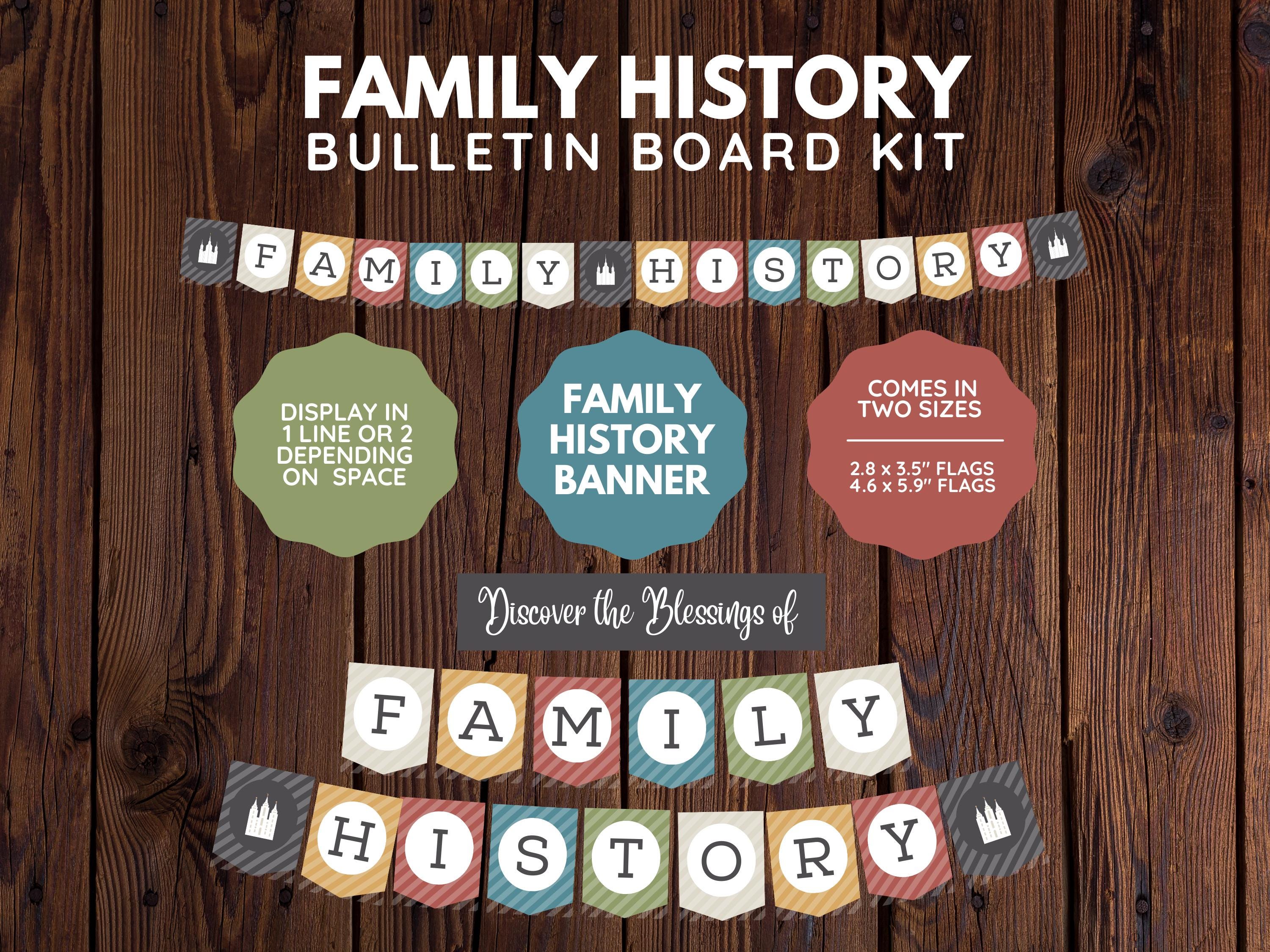 LDS Relief Society Temple & Family History Work Bulletin Board Kit ...
