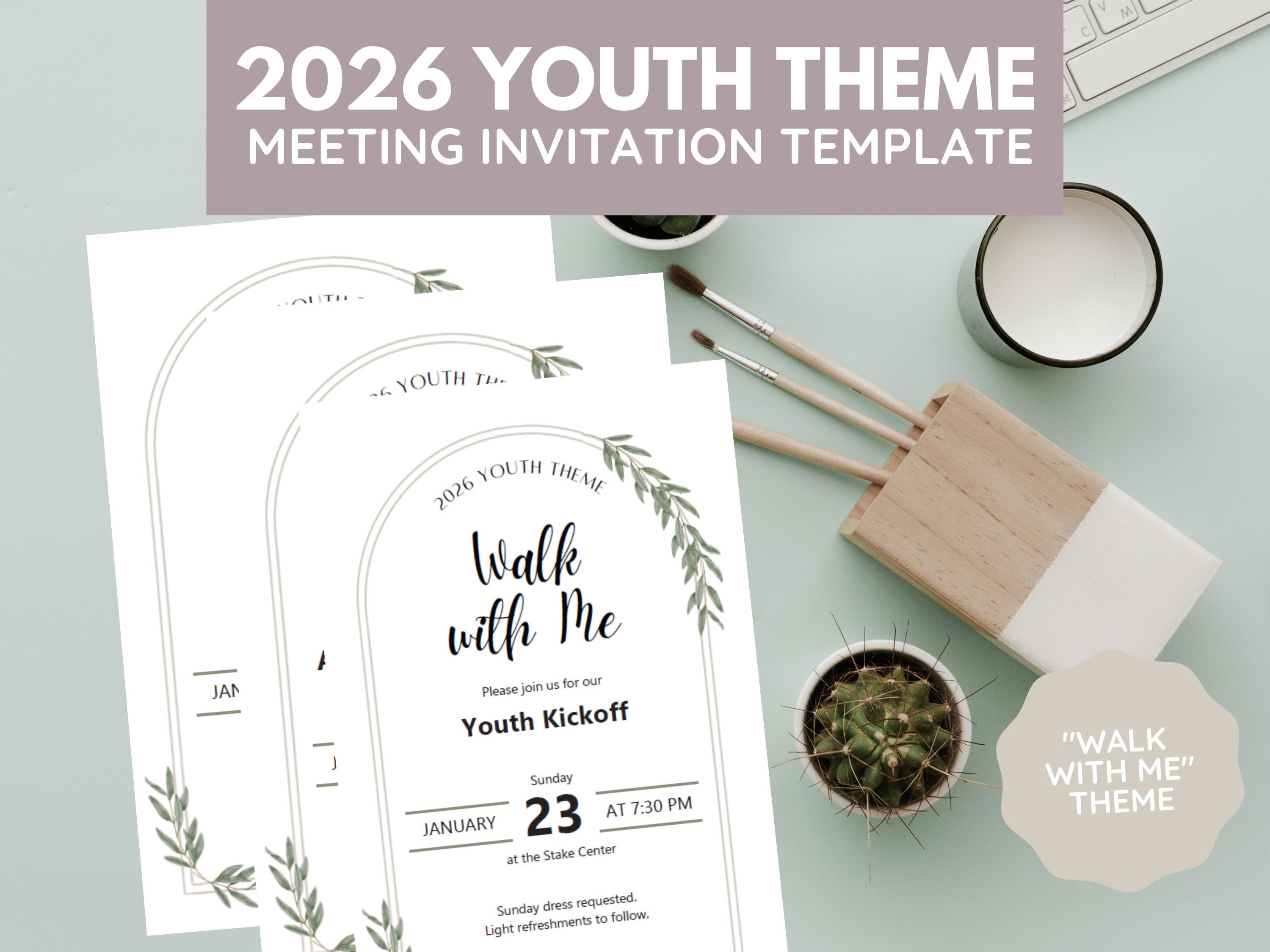 2026 Walk With Me Youth Meeting Invitation Template | Moses 6:34 ...
