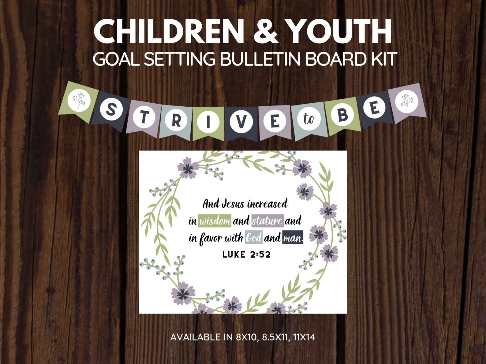 Children & Youth Initiative Goal Setting Bulletin Board Kit - Etsy