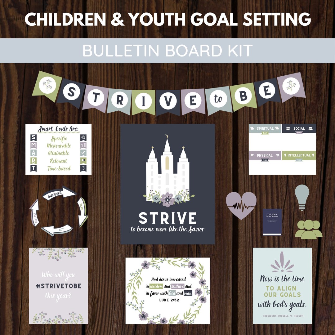 Children & Youth Initiative Goal Setting Bulletin Board Kit - Etsy