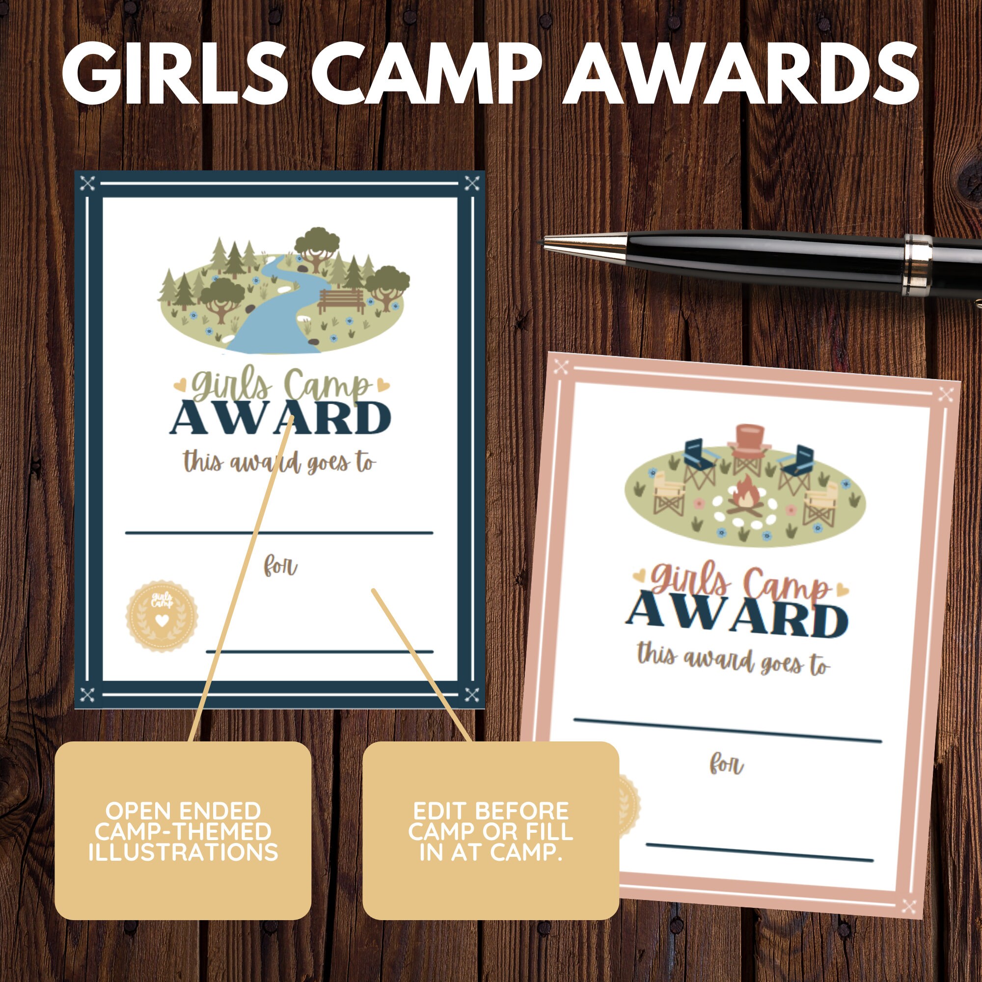 LDS Girls Camp Awards for Young Women Nature Themed - Etsy