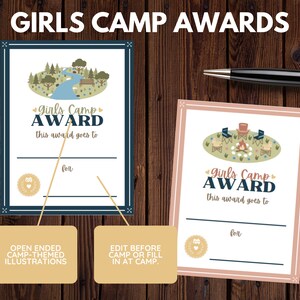 LDS Girls Camp Awards for Young Women | Nature Themed | Editable ...
