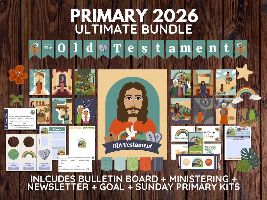 ULTIMATE 2026 LDS Primary Old Testament Bundle | Bulletin Board ...