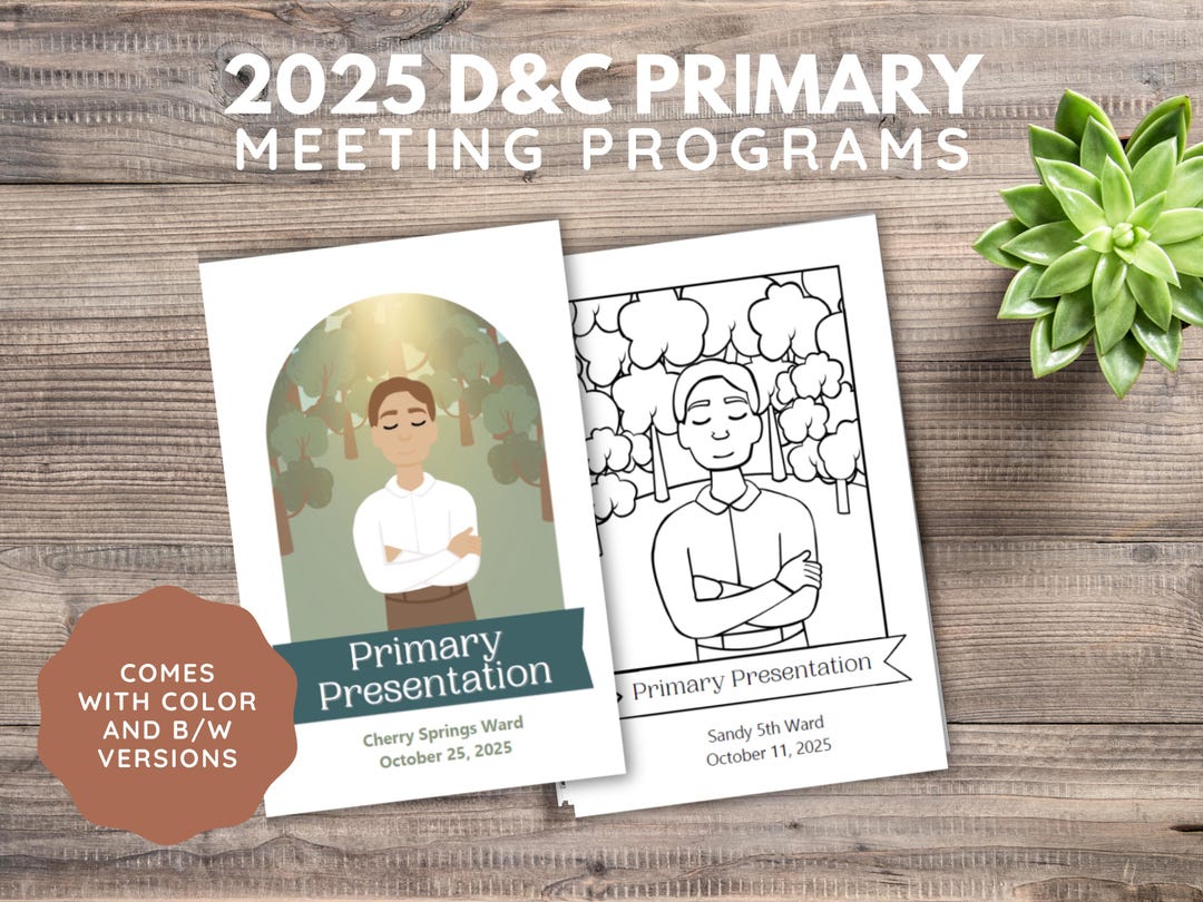 2025 LDS Primary Presentation | Doctrine & Covenants Sacrament Meeting Program | Digital ...