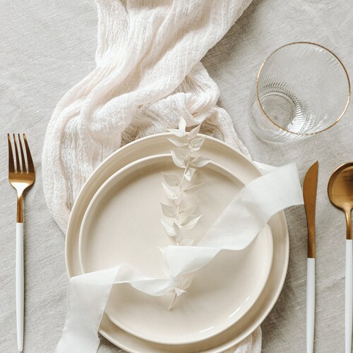 Terracotta Boho Wedding Cheesecloth Table Runner Wedding Arch - Etsy