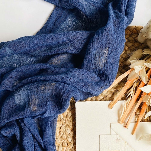 Grey Mist Boho Wedding Cheesecloth Table Runner Wedding Arch | Etsy