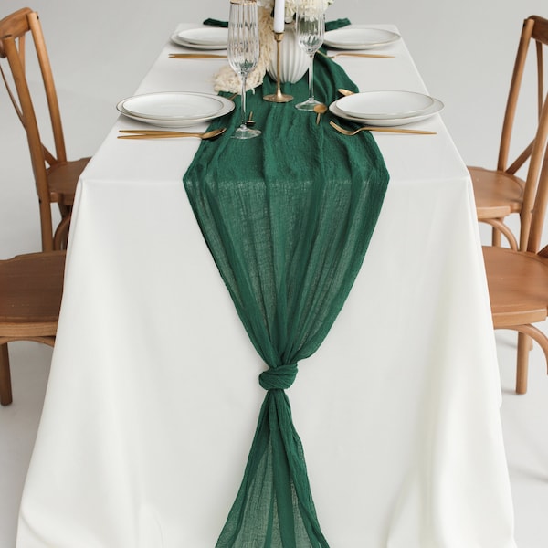 Emerald Green Table Runner Rustic - Etsy