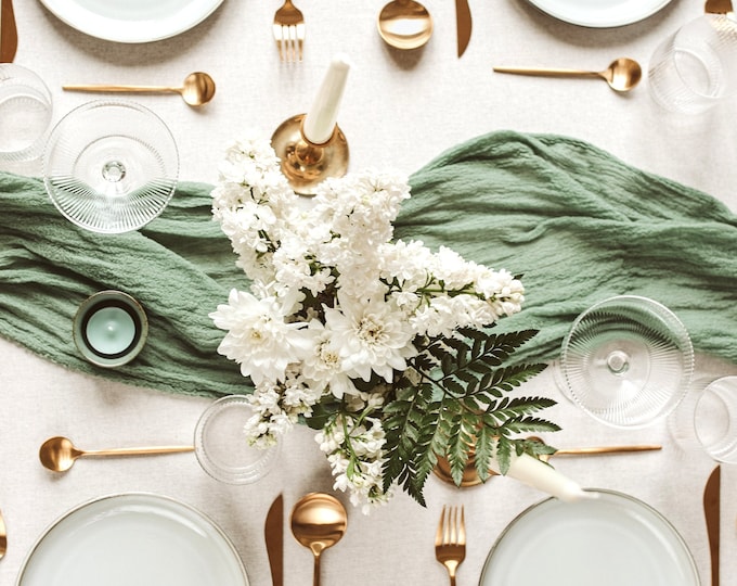 Silver Grey Boho Wedding Cheesecloth Table Runner Wedding Arch - Etsy