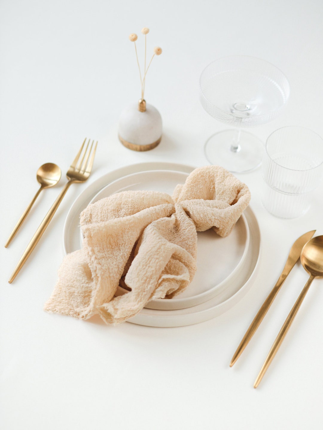 Rustic Wedding Napkins Beige Cheesecloth Napkins Boho Wedding Table ...
