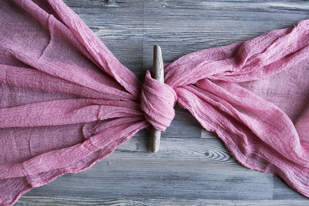 Pink Table Runner Boho Wedding Cheesecloth Rustic Wedding Centerpiece ...