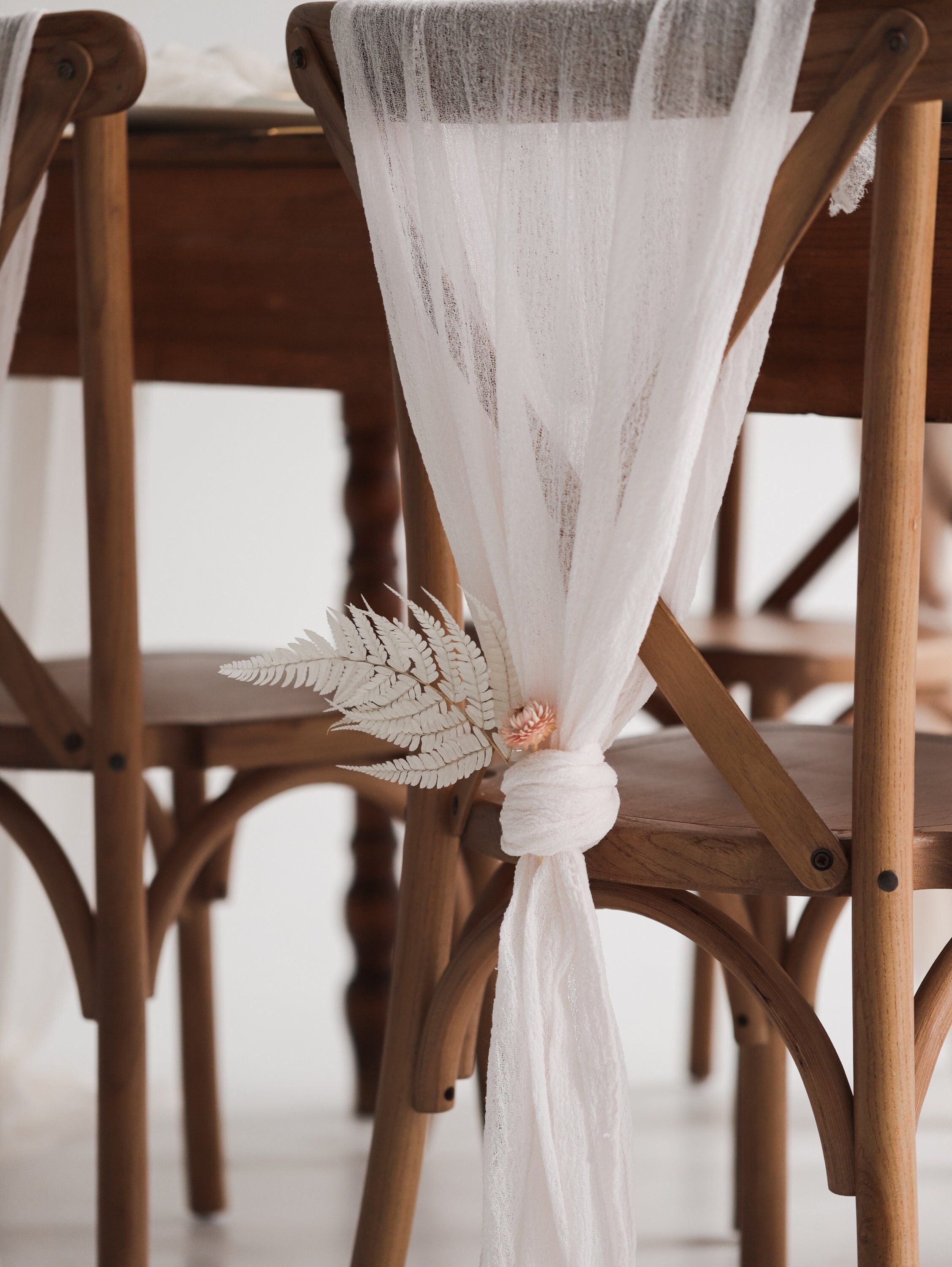 Church Wedding Chair Sash for Bridal Shower Chair Cover Boho Wedding ...