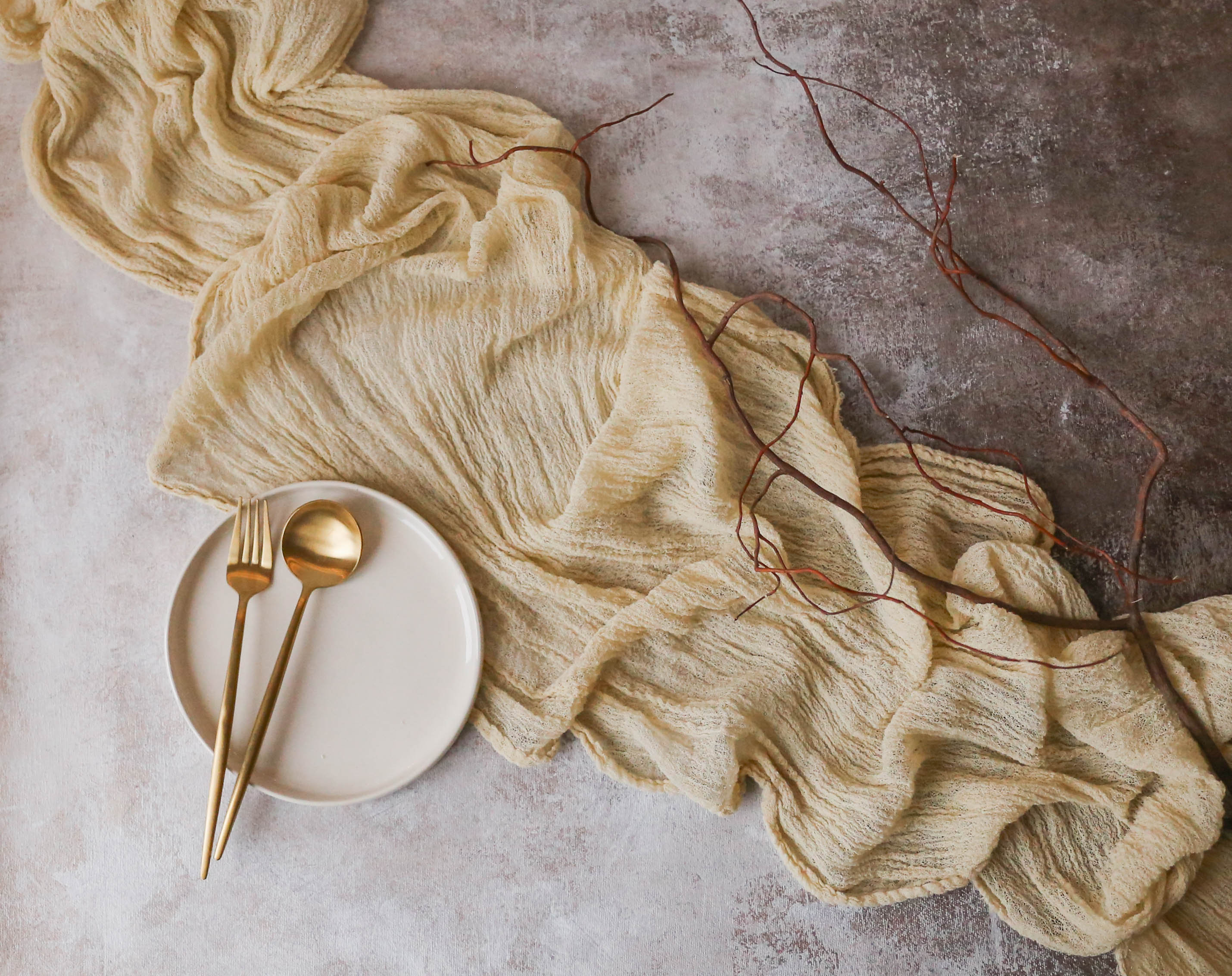 Pastel Yellow Boho Wedding Cheesecloth Table Runner Wedding | Etsy