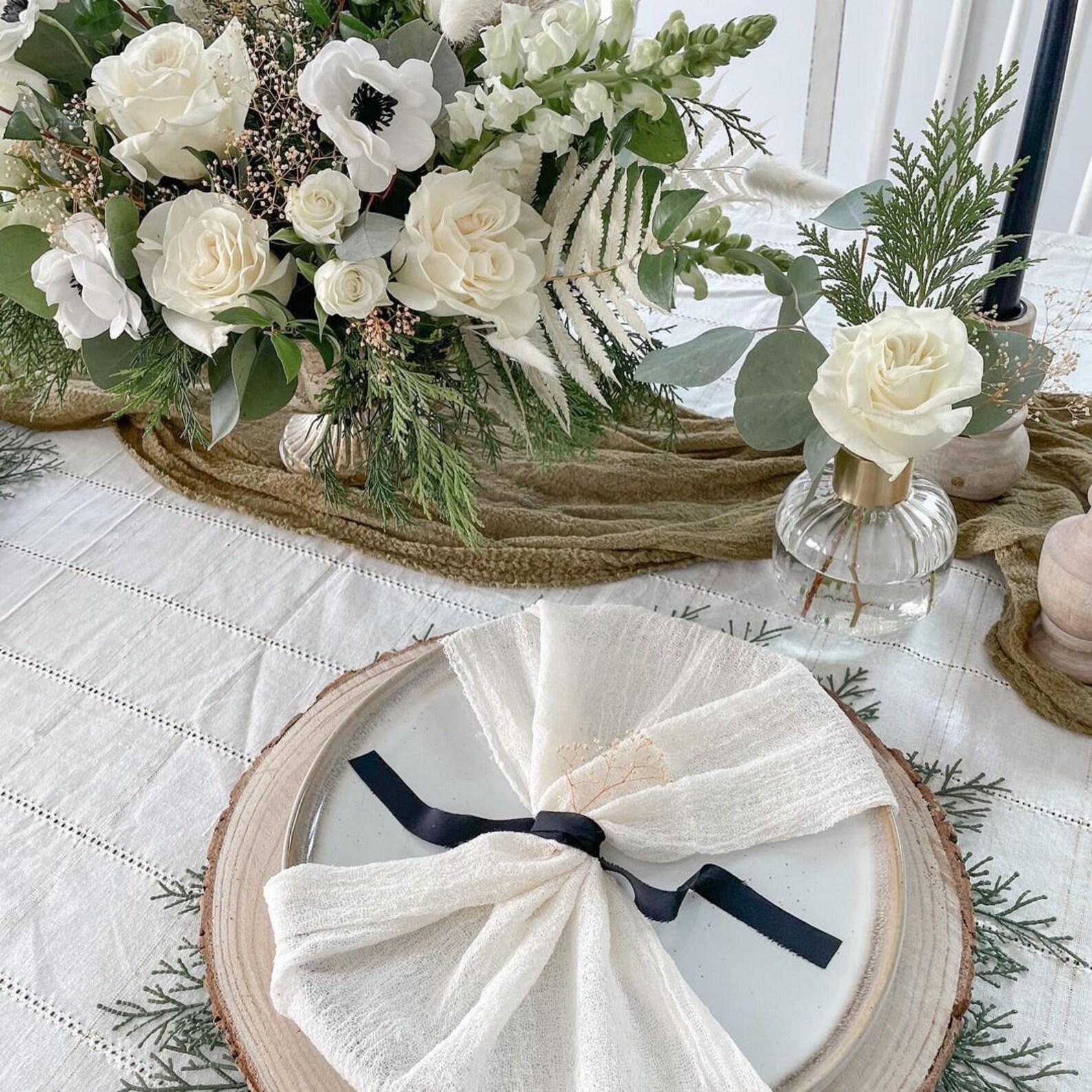 Ivory Gauze Runner for Wedding Cheese Cloth Runner Table - Etsy