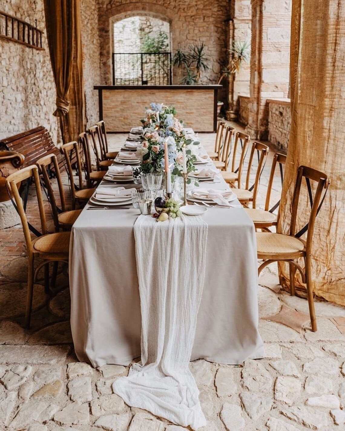 Wedding Cheesecloth Table Runner Wedding Arch Tape Rustic | Etsy