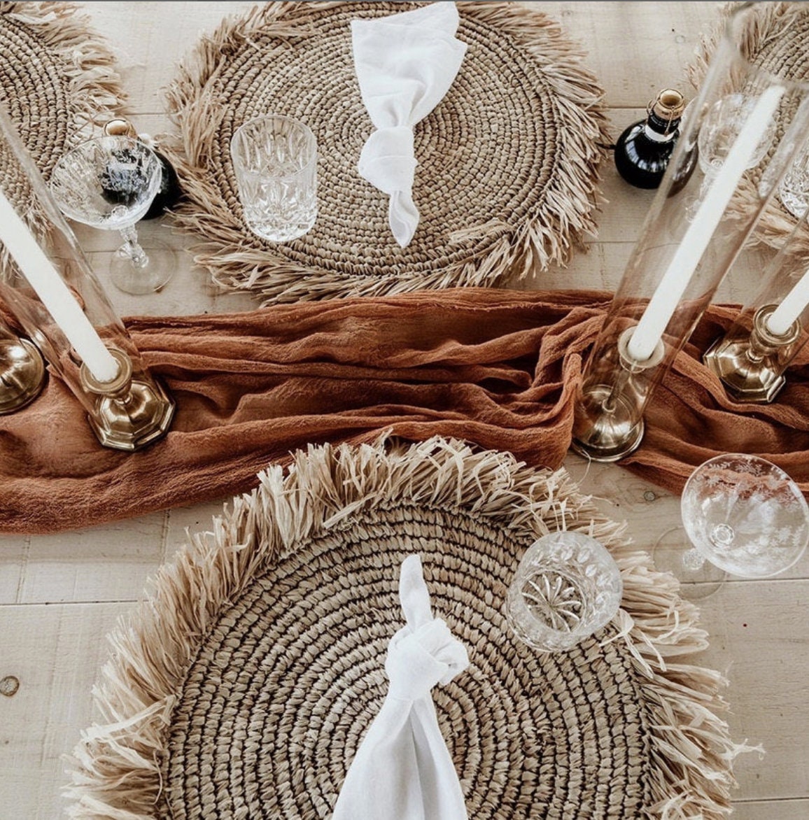 Terracotta Boho Wedding Cheesecloth Table Runner Wedding Arch - Etsy Canada