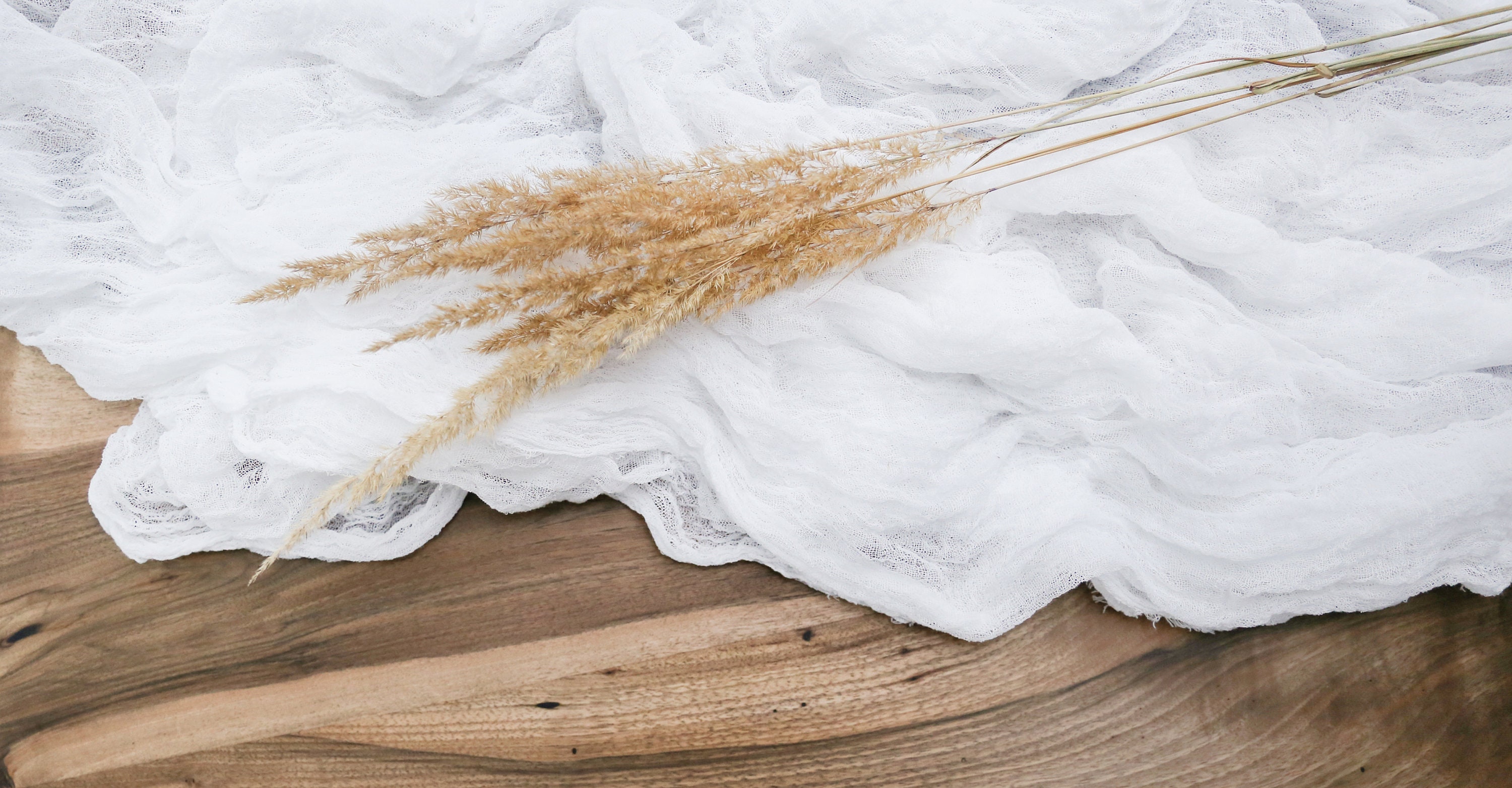 White Boho Wedding Cheesecloth table runner Wedding arch tape | Etsy