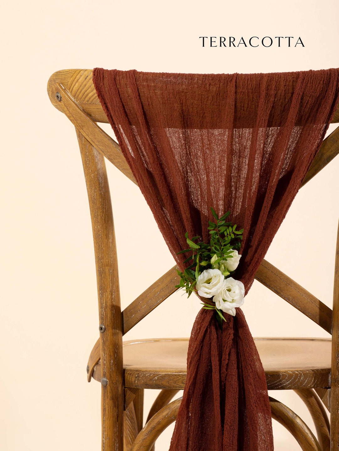 Fall Wedding Chair Sash for Wedding Ceremony Decor Boho Wedding Chair ...