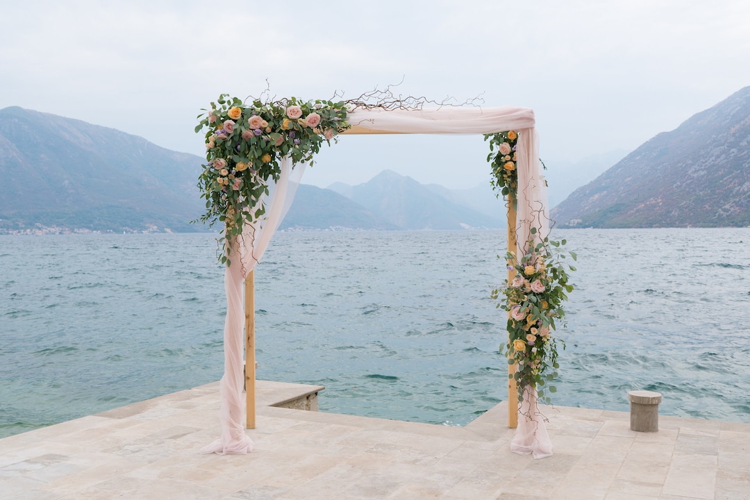 Wedding Arch Fabric Fall Wedding Backdrop Rustic Wedding Arch Decor ...