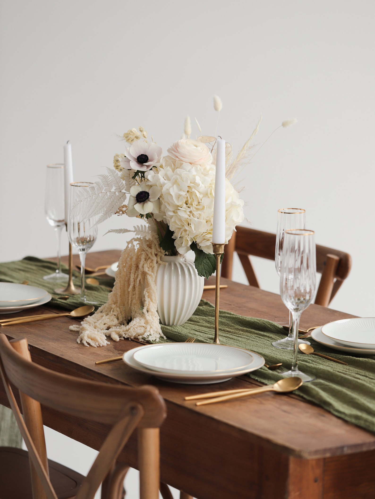 Green Wedding Table Decor Boho Wedding Table Runner Wedding - Etsy