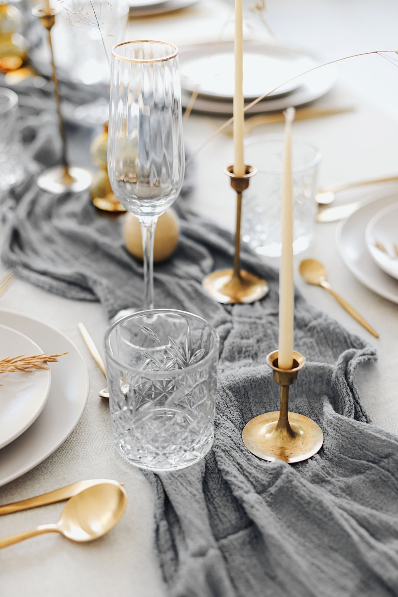 Silver Grey Boho Wedding Cheesecloth Table Runner Wedding Arch | Etsy