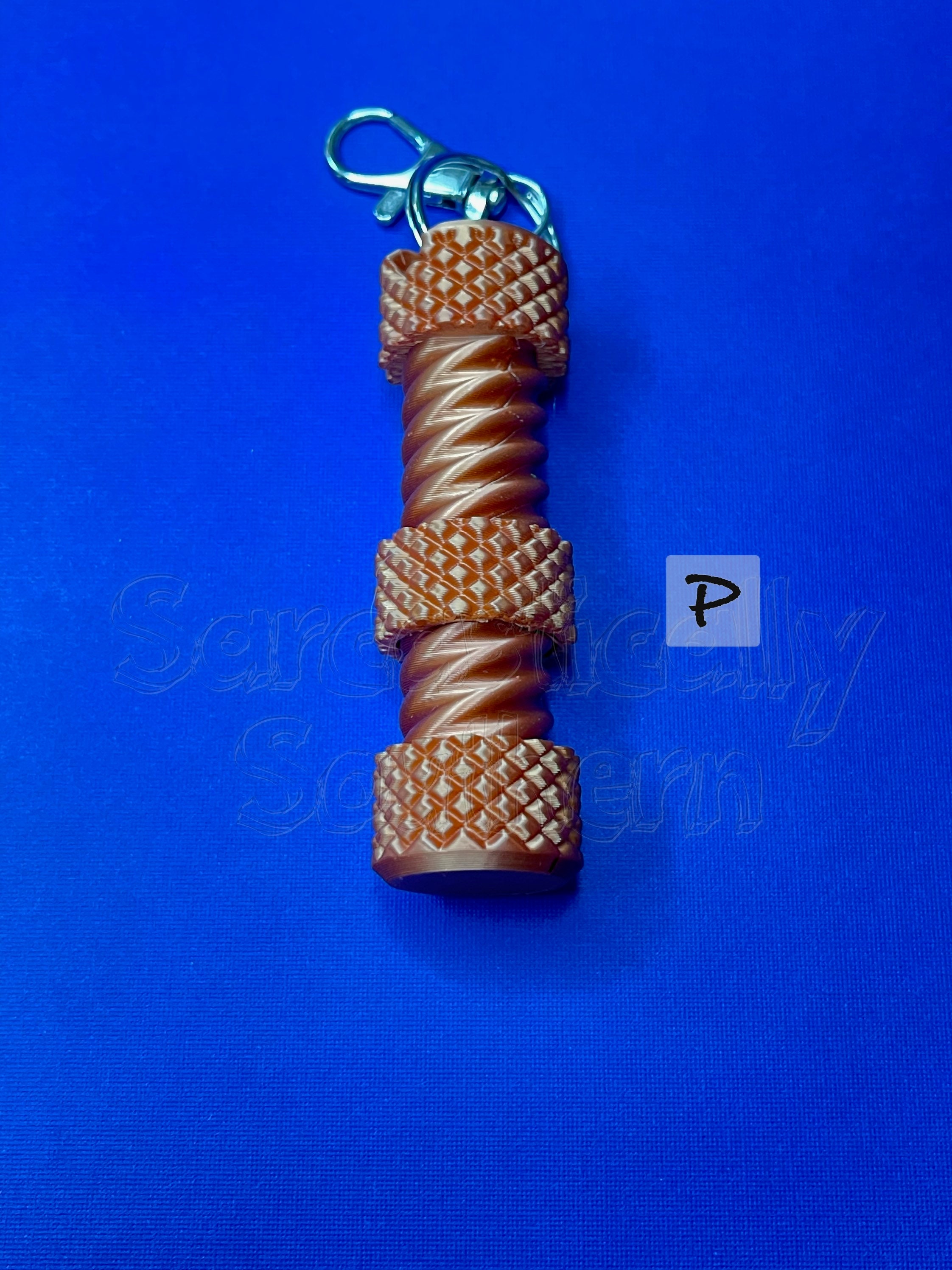 3D Printed - Fidget Toy Keychain - 3D Printed Spinning Bolt ...