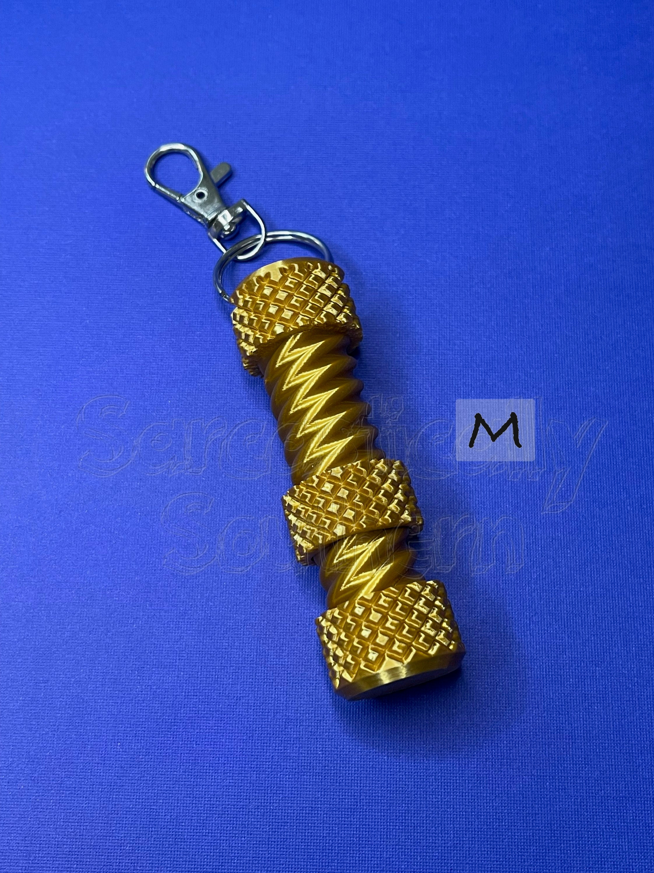 3D Printed - Fidget Toy Keychain - 3D Printed Spinning Bolt ...