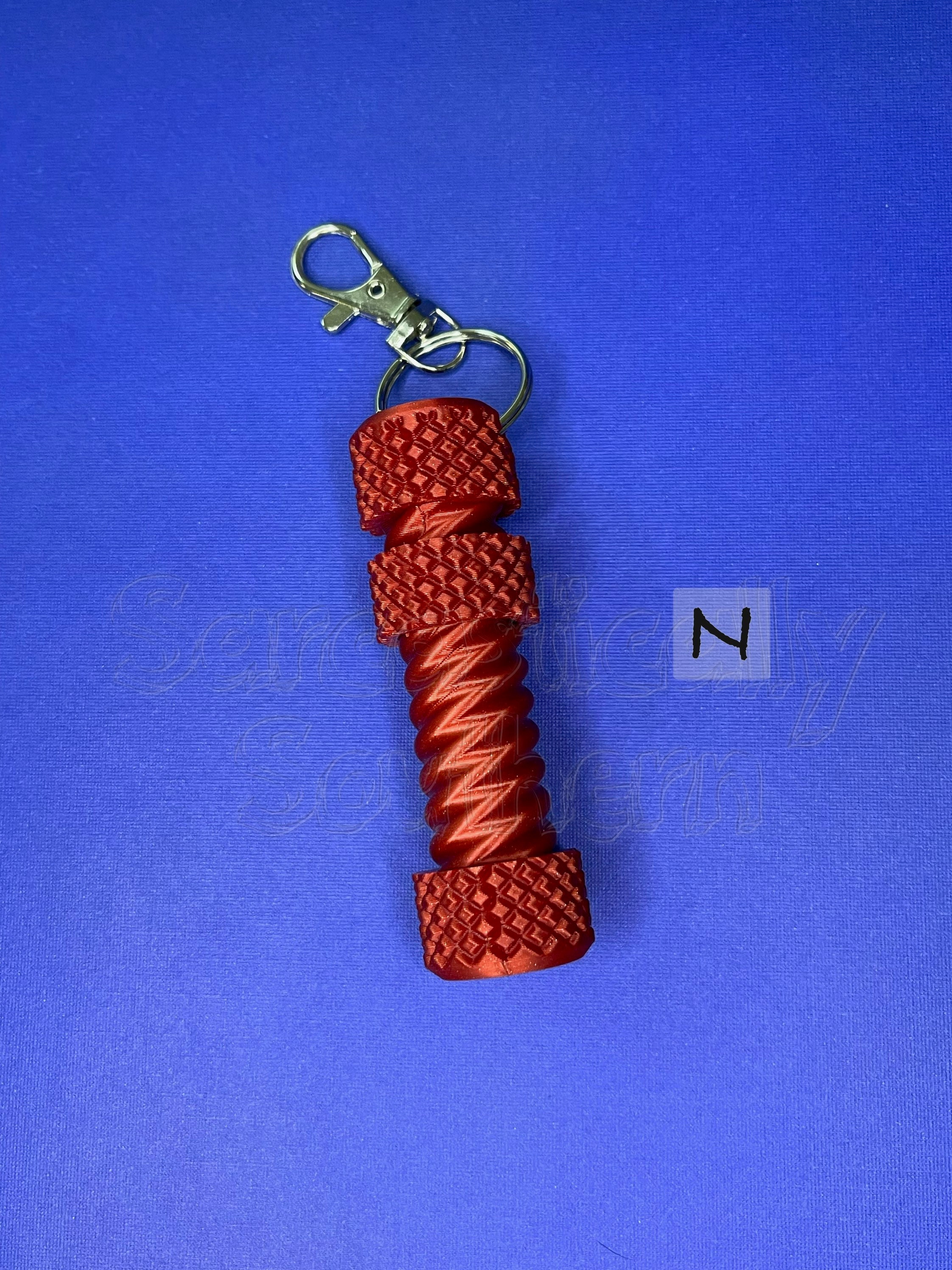 3D Printed - Fidget Toy Keychain - 3D Printed Spinning Bolt ...