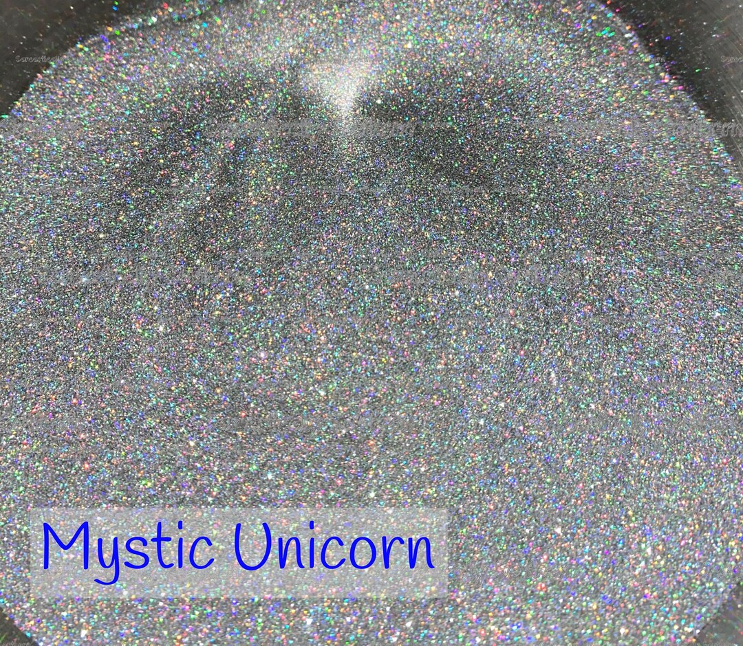 Glitter - “mystic Unicorn” - **holographic** - Size 1/128, Silver ...
