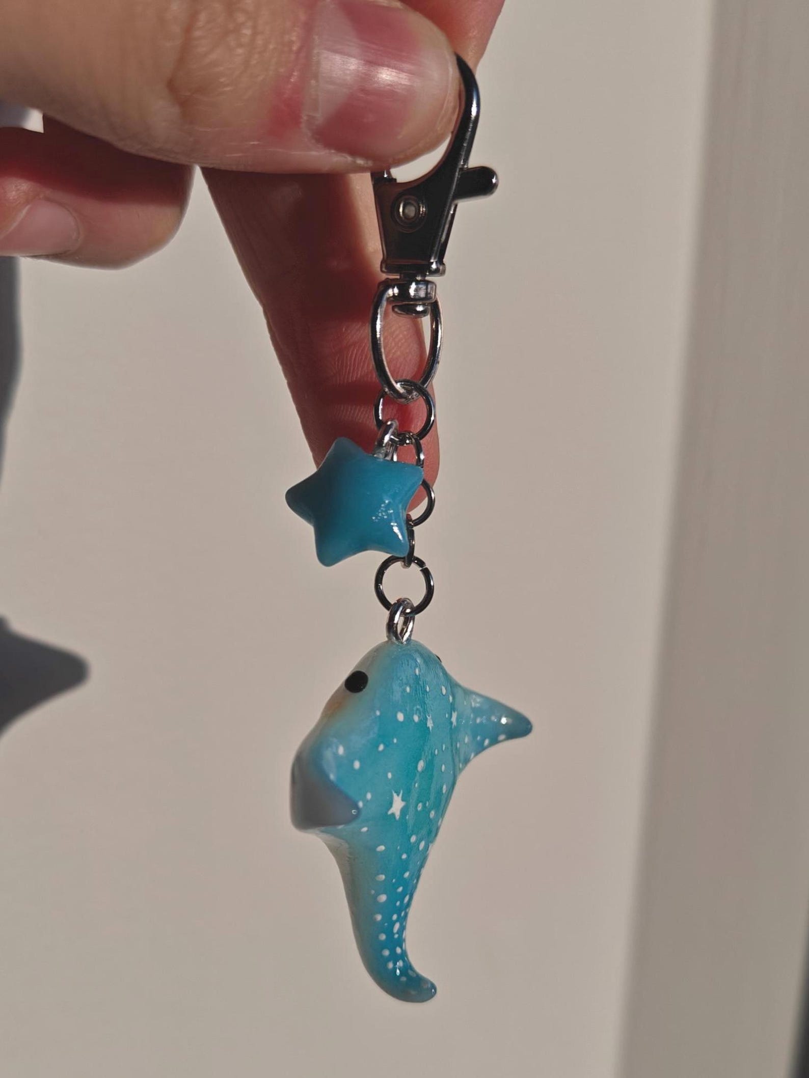 Polymer Clay Cute Manta Ray Star Translucent Keychain - Etsy