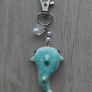 Whale Shark Polymer Clay Keychain With Bead Charms - Etsy