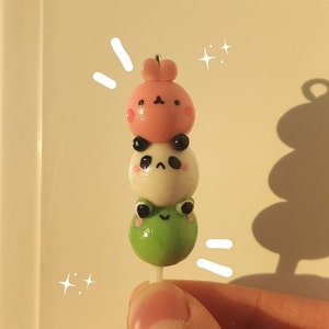 Cute Clay Handmade Animal Dango Mochi Charm/keychain ⋆ Kawaii Frog ...