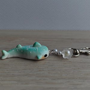 Whale Shark Polymer Clay Keychain With Bead Charms - Etsy